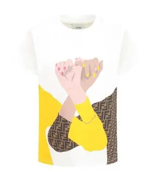 Fendi Graphic Print T-shirt - White
