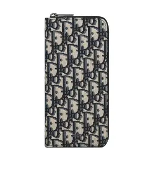 Dior Vertical Long Zipped Wallet - Black