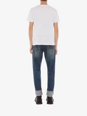 Alexander McQueen Deconstructed Floral Skull T-shirt