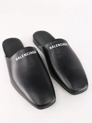 Balenciaga Logo Flat Mules