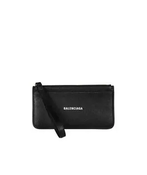 Balenciaga Grain Logo Wallet - Black