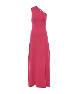 Extreme Cashmere One-shoulder Long Dress - Pink
