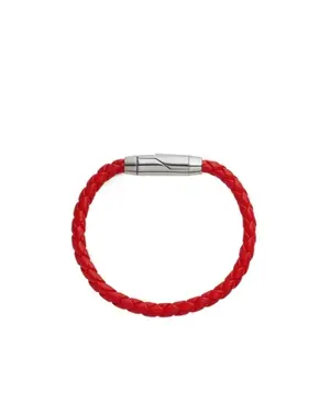 Bottega Veneta Braid Leather Bracelet - Red