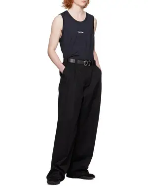 JIL SANDER Crewneck Jersey Performance Tank Top - Black