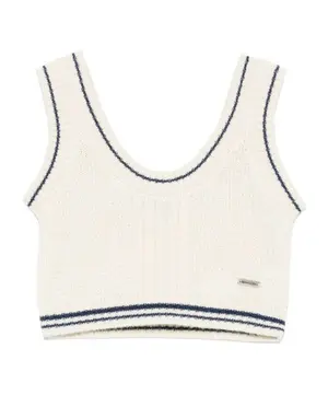 Monnalisa Fine-knit Cropped Vest
