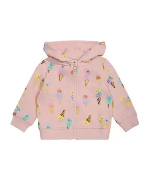 Stella McCartney Hooded Zipper Hoodie - Pink