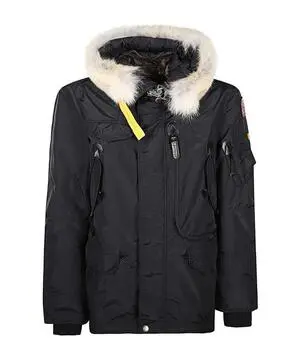 PARAJUMPERS Fur-trimmed Hooded Down Jacket - Black