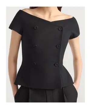Dior Off-the-shoulder Double-breasted Jacket