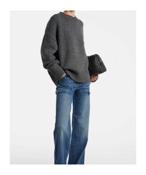 NILI LOTAN Long Sleeve Ribbed Sweater