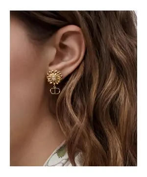 Dior Cd Multi Flowers Earrings