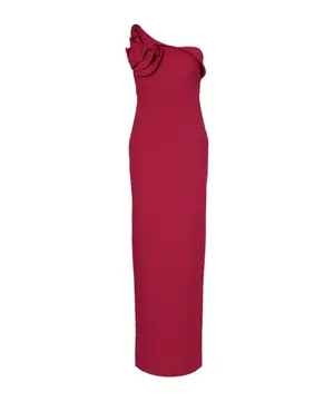 Roland Mouret One-shoulder Crêpe Maxi Dress - Red