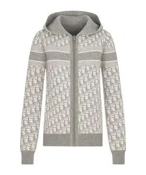 Dior Reversible Zipped Cardigan With Hood