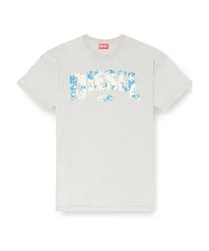 DIESEL® Logo-print Cotton T-shirt - Grey