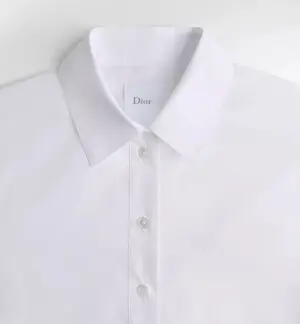 Dior Embroidered Cropped Shirt - White
