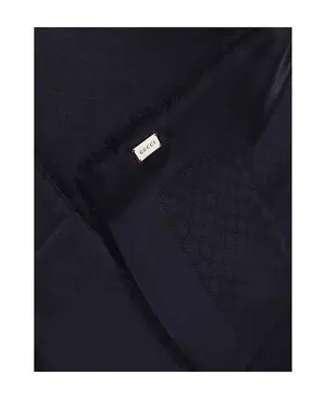 Gucci Silk Wool Gg Jacquard Shawl
