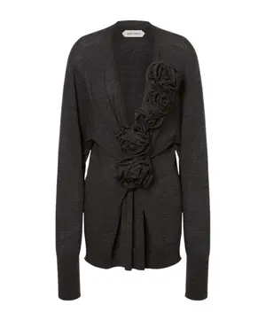 Alberta Ferretti Floral Embroidery Blouse - Black