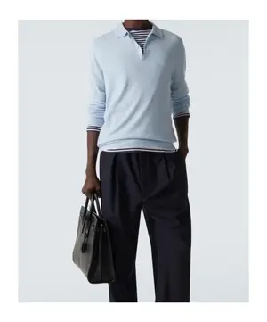 Arch4 Long-sleeved Knit Polo Shirt