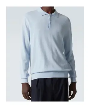 Arch4 Long-sleeved Knit Polo Shirt