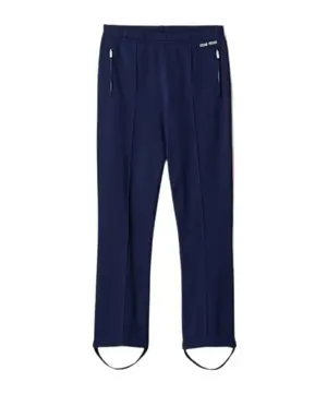Miu Miu Technical Fabric Pants - Blue/ivory
