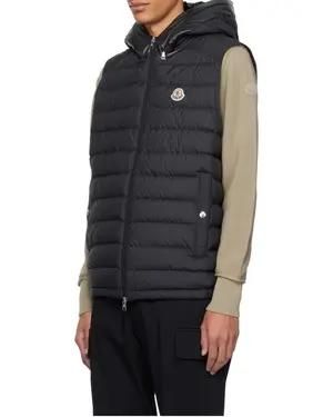 Moncler Logo Patch Zip-up Padded Vest