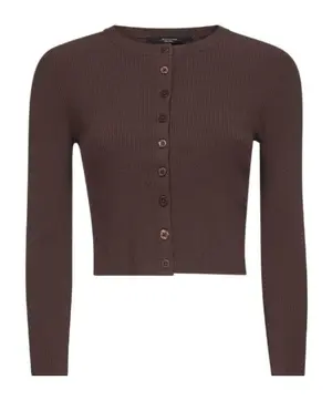Max Mara Cropped Ribbed Knit Cardigan - No
