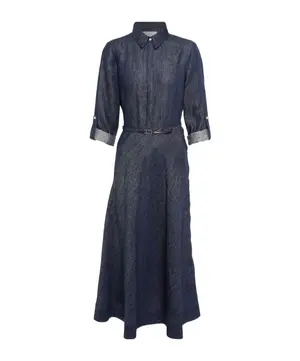 Gabriela Hearst Collared Long-sleeved Dress - Black