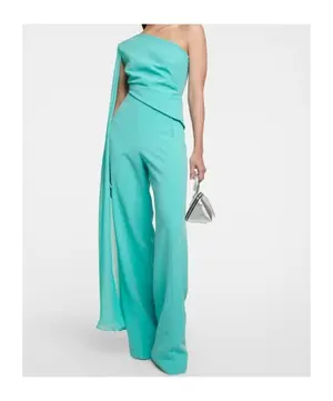 Roland Mouret Asymmetrical One-shoulder Jumpsuit With Draped Detail