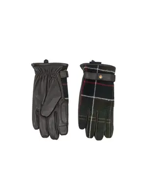 Barbour Leather-plaid Gloves