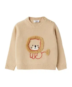 IL GUFO Lion Embroidered Jumper