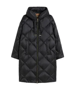 Max Mara Down Jacket In Iridescent Water-repellent Fabric - Black