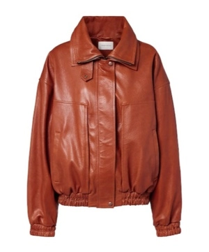 Magda Butrym Long-sleeved Leather Jacket - Orange