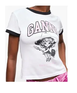 GANNI Basic Jersey Witch Small T-shirt