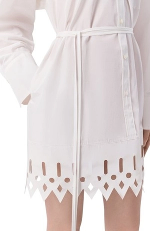 Blumarine Lace Trimmed Shirt Dress