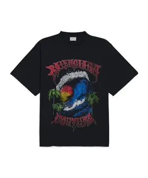 Balenciaga Vintage Surfer Oversized T-shirt - Black