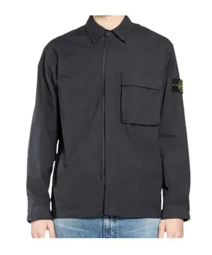 Stone Island Long-sleeved Casual Jacket - Black