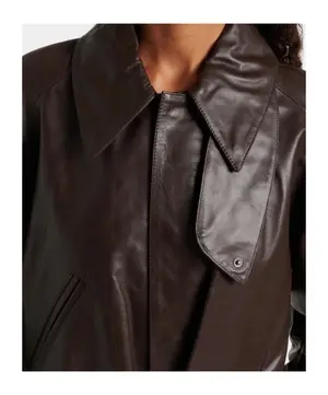 Victoria Beckham Leather Lapel Jacket