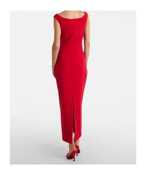Magda Butrym Floral-appliqué Wool-blend Gown