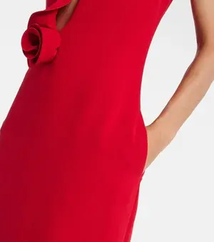 Magda Butrym Floral-appliqué Wool-blend Gown
