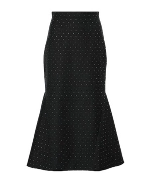 Erdem Polka-dot Cotton And Woolmidi Skirt