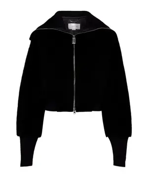 Victoria Beckham Lapel Collar Long-sleeved Casual Jacket - Black