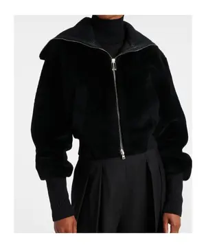 Victoria Beckham Cropped Zip Up Jacket
