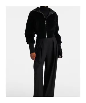 Victoria Beckham Cropped Zip Up Jacket
