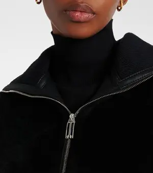Victoria Beckham Cropped Zip Up Jacket