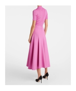 Oscar De La Renta High-rise Wool-blend Midi Skirt