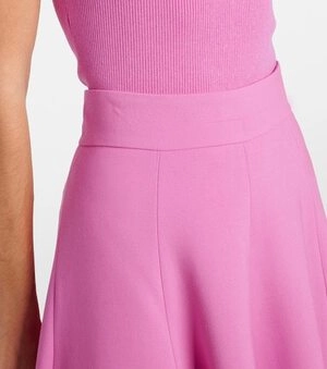 Oscar De La Renta High-rise Wool-blend Midi Skirt