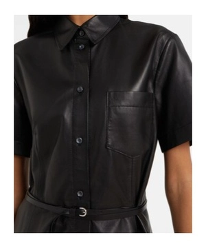 Altuzarra Kiera Leather Shirt Dress
