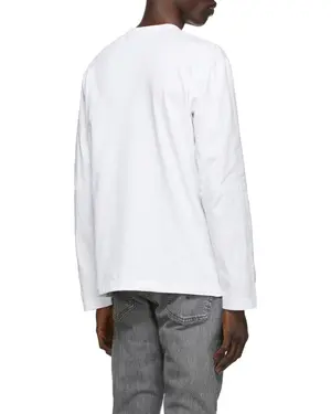 Play Comme Des Garcon Heart-embroidered Long-sleeve T-shirt
