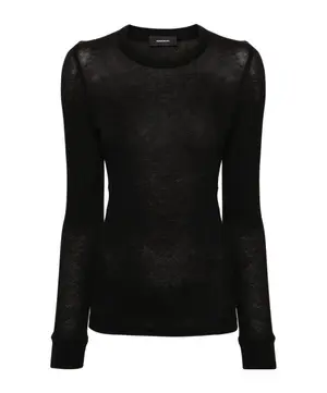 Wardrobe.NYC Slim Fit Long Sleeve T-shirt - Black