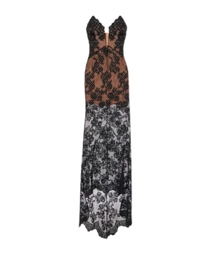 SELF-PORTRAIT Embellished Sheer Lace Gown - Black