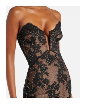 SELF-PORTRAIT Embellished Sheer Lace Gown